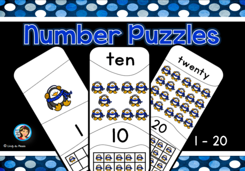 Penguin Number Puzzles 1-20 | Teaching Resources