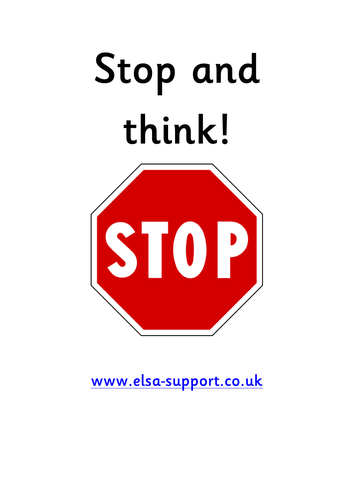 Stop - Think - Share: Behaviour management poster by tesSpecialNeeds ...