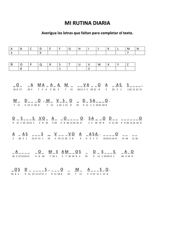 MI rutina diaria | Teaching Resources