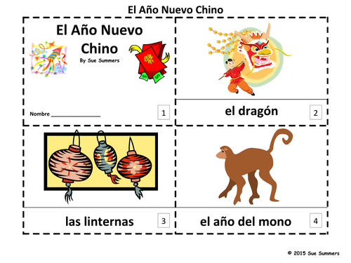 Spanish Chinese New Year 2016 2 Booklets - El Año Nuevo Chino ...