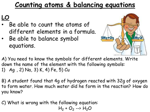 Balancing equations | Teaching Resources