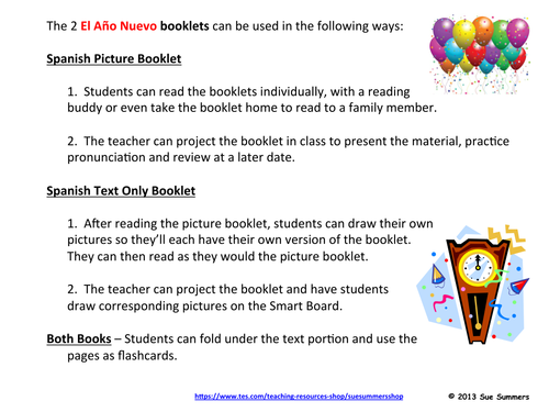 Spanish New Year El Año Nuevo Booklets and Presentation | Teaching ...