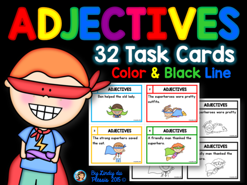 Adjectives Task Cards | Teaching Resources