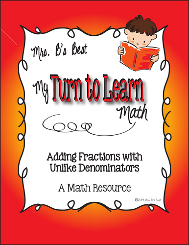 My Turn to Learn QR Code Task Cards: Adding Fractions with Unlike Denominators | Teaching Resources