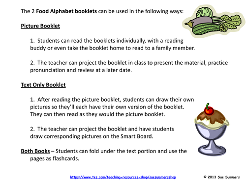 Alphabet of Food 2 Emergent Reader Booklets | Teaching Resources