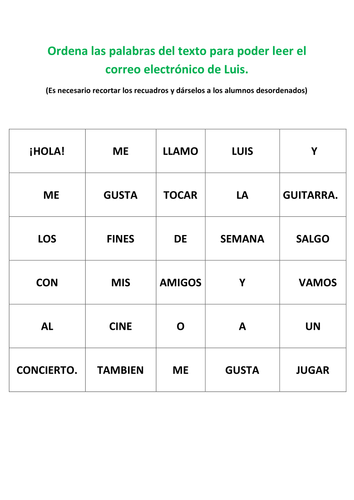 Puzzle sobre las aficiones | Teaching Resources
