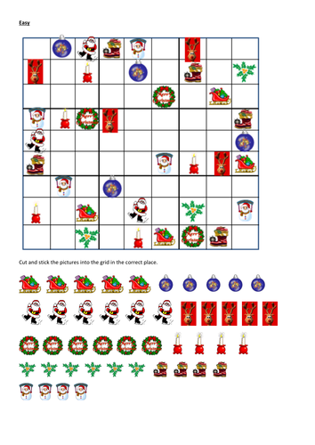 Christmas Sudoku by tesSpecialNeeds - Teaching Resources - TES