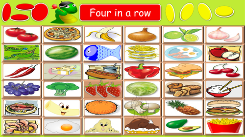 Connect 4 game on food vocabulary in French | Teaching Resources