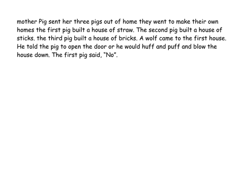 3 Little Pigs Up Levelling Plan and Resources | Teaching Resources