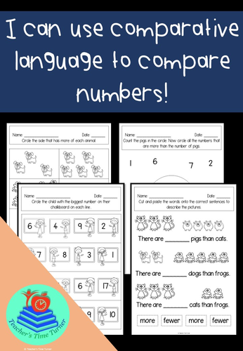 Comparing numbers - more or less | Teaching Resources