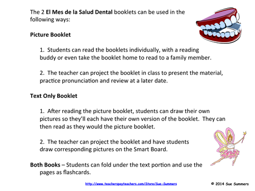 Spanish Dental Health Month 2 Booklets - El Mes de la Salud Dental ...