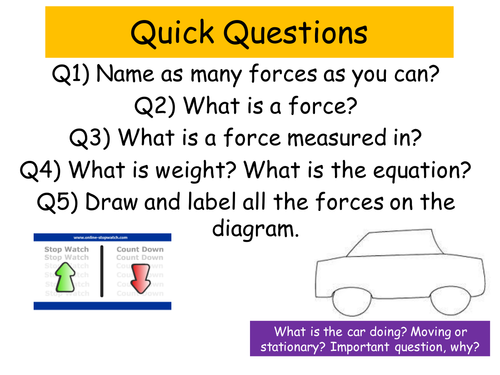 GCSE Physics P2 - Resultant Forces by Nteach - Teaching Resources - Tes