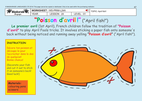 FRENCH - UNIT 5: FOOD / Y3-Y4: Happy Easter/ April Fools tricks ...