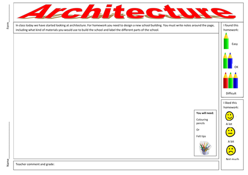 Buildings / architecture Homework | Teaching Resources
