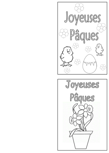 FRENCH - Easter - Les Cartes de Joyeuses Pâques - Cards | Teaching ...