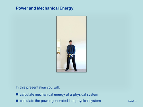 Power and Mechanical Energy | Teaching Resources