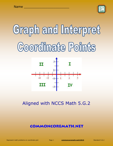 Coordinate Plane Word Problems Workbook - 5.G.2 | Teaching Resources