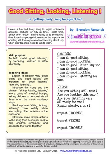 SHINE- Good Sitting Poster by tesSpecialNeeds - UK Teaching Resources - TES