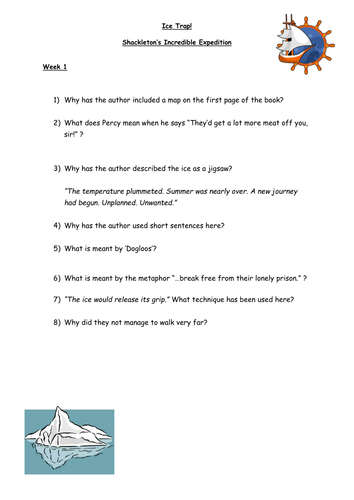 Ice Trap Comprehension | Teaching Resources