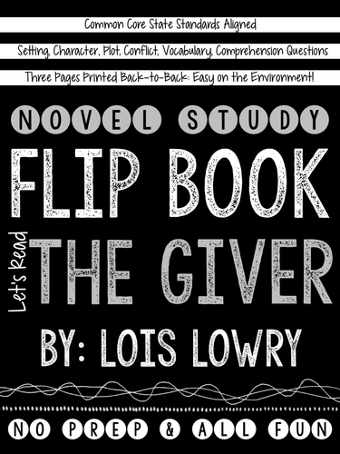The Giver Novel Study Flip Book | Teaching Resources