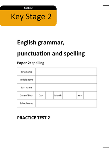SPAG test practise year 2 by caroline810 - Teaching Resources - TES