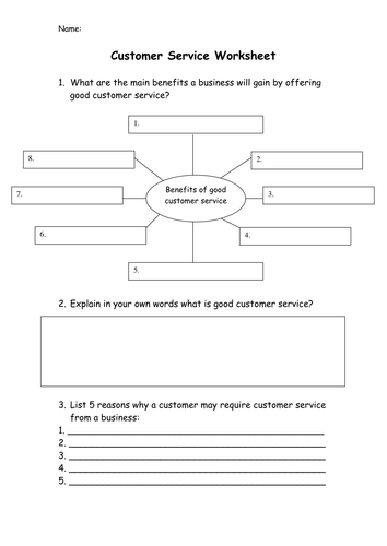 Customer Service - Operations - PPT & Worksheet - GCSE Business Studies ... Customer Service - Operations - PPT & Worksheet - GCSE Business Studies ...