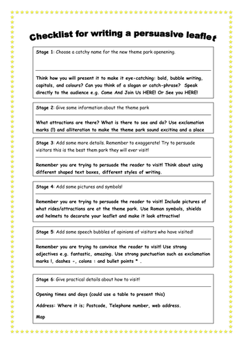 Leaflet Writing Checklist KS2 by ljj290488 - Teaching Resources - Tes Leaflet Writing Checklist KS2 by ljj290488 - Teaching Resources - Tes