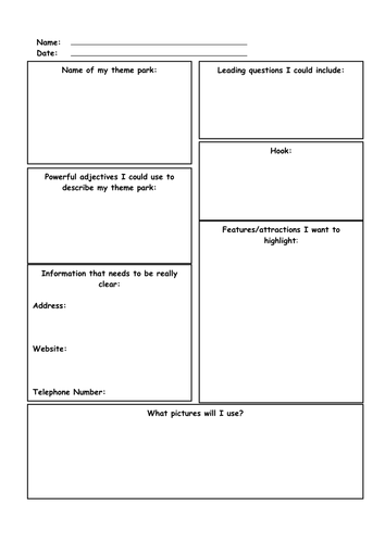 A blank leaflet template | Teaching Resources A blank leaflet template | Teaching Resources