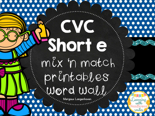 CVC Short E Flip Booklet and Worksheets | Teaching Resources