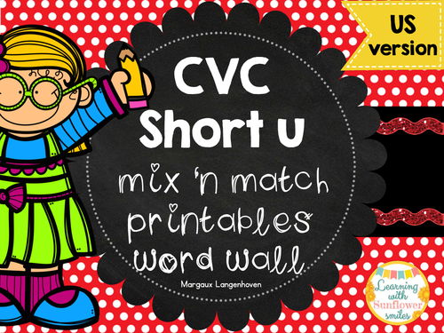 CVC Short U Flip Booklet and Worksheets | Teaching Resources