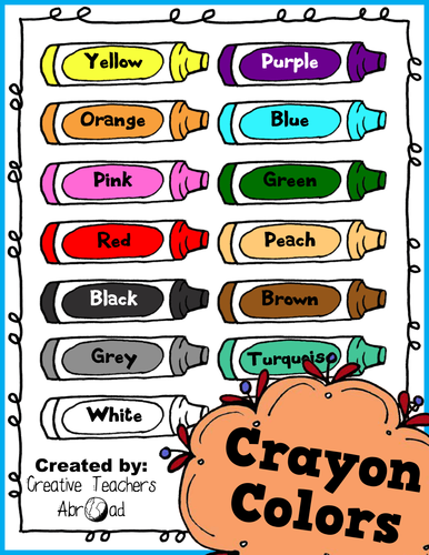 Crayon Colors | Teaching Resources
