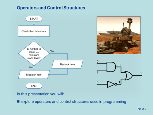 Computer Science - Operators and Control Structures | Teaching Resources Computer Science - Operators and Control Structures | Teaching Resources