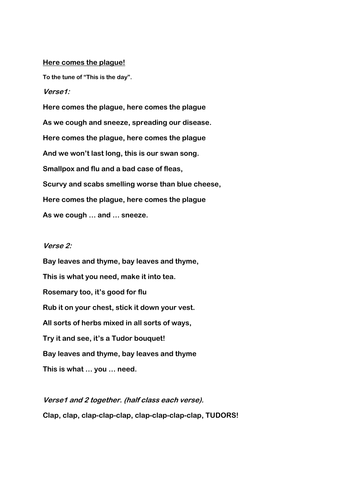 Here comes the Plague! A song about Tudor health and medicine ...