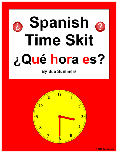 Spanish Time Skit / Role Play / Speaking Activity | Teaching Resources