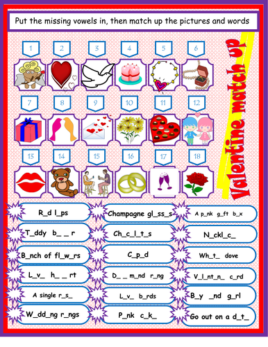 Valentine's Day vocabulary | Teaching Resources