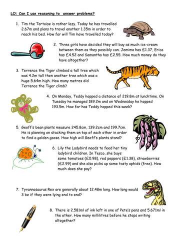 KS2 Maths Decimal word problems | Teaching Resources KS2 Maths Decimal word problems | Teaching Resources