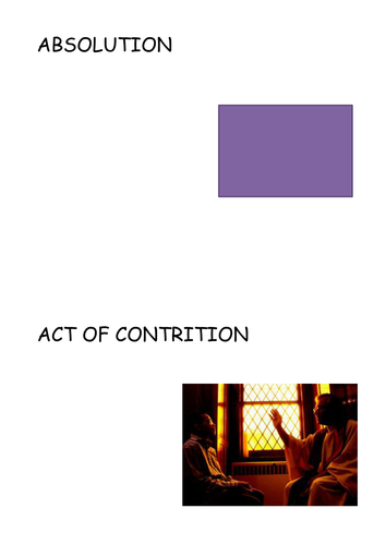 Sacrament of Penance (Words,Actions and symbols) | Teaching Resources