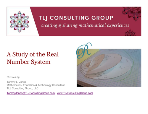 A Study of the Real Number System | Teaching Resources