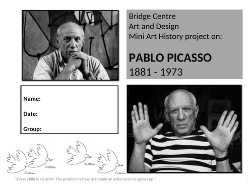 Pablo Picasso - Mini art history project | Teaching Resources