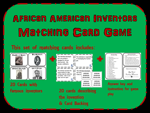 Black History matching game by evebatten - Teaching Resources - TES