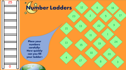 Ordering Number Ladders Starter Activity | Teaching Resources