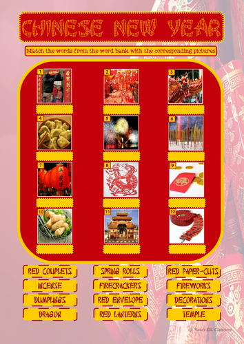 CHINESE NEW YEAR (matching activity) | Teaching Resources