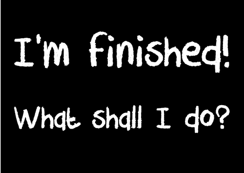 'I'm finished - what shall I do? display and challenge resources ...