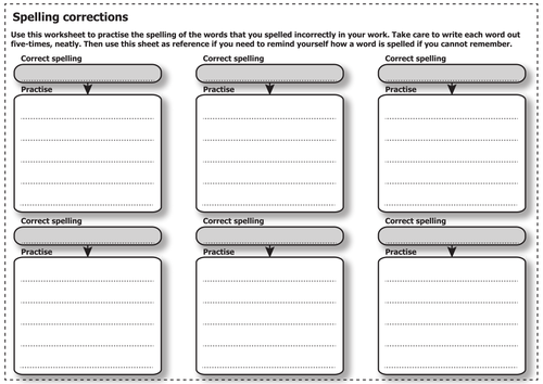 Assessment - Spelling Correction Worksheet by InformingEducation ...