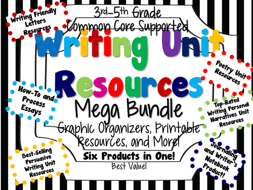 Common Core Writing Unit Mega Bundle for 3rd-5th Graders | Teaching ...