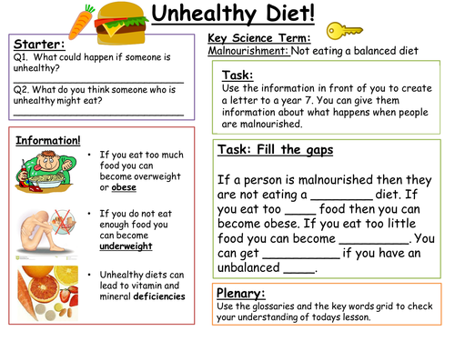 SEN Key Stage 3: Unhealthy Diets | Teaching Resources SEN Key Stage 3: Unhealthy Diets | Teaching Resources
