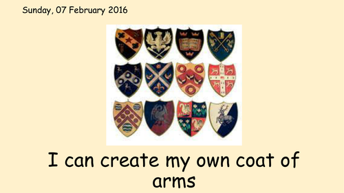Creating my own Coat of Arms by Nataliebu - Teaching Resources - Tes