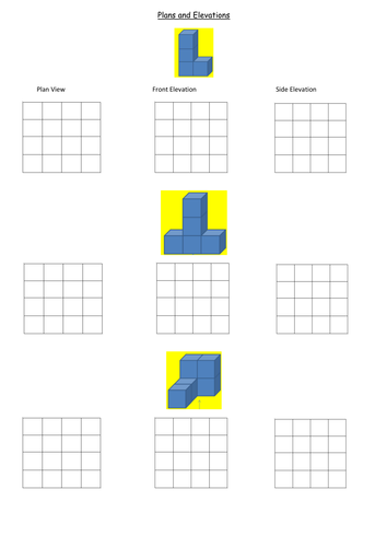 Plans and Elevations Sheet | Teaching Resources