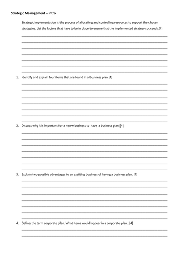 Strategic Implementation | Teaching Resources