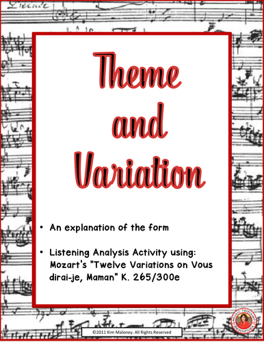 Theme and Variations Form | Teaching Resources